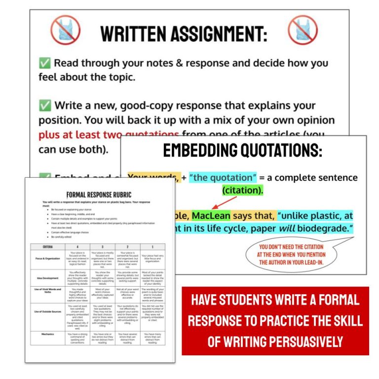 Teaching persuasive & argumentative writing - Learning in Room 213