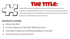 Strategies for teaching theme - Learning in Room 213